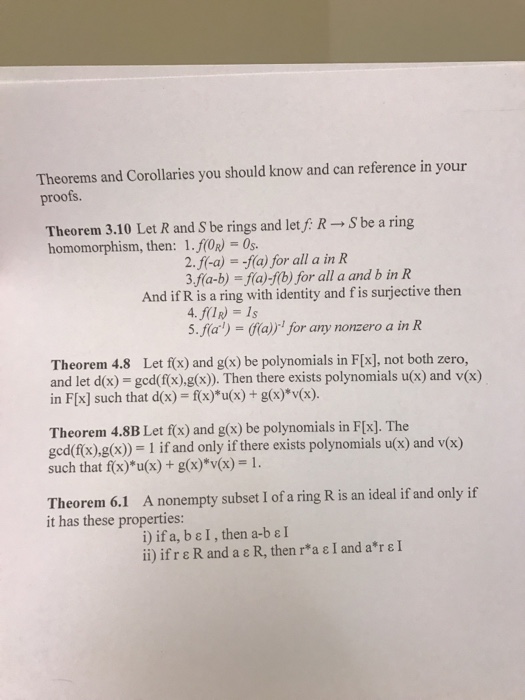 Solved Please write out proof using any of them theorems | Chegg.com