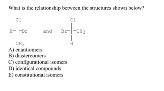 Solved What is the relationship between the structures shown | Chegg.com
