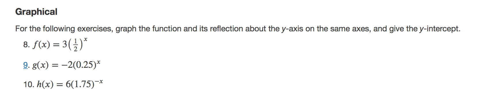 Solved X Graphical For the following exercises, graph the | Chegg.com