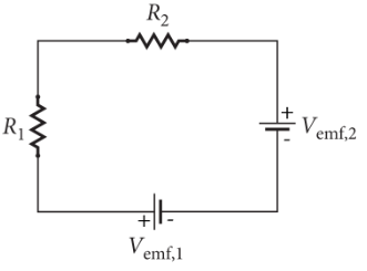 Solved The single-loop circuit shown has Vemf,1 = 18.45 V, | Chegg.com