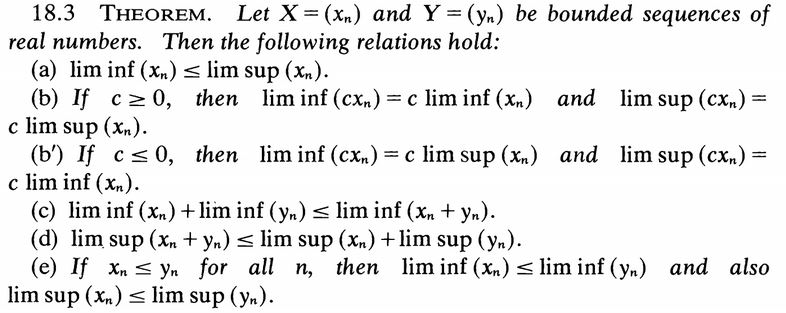 Solved 18.3 THEOREM. Let X = (xn) and Y = (yn) be bounded | Chegg.com