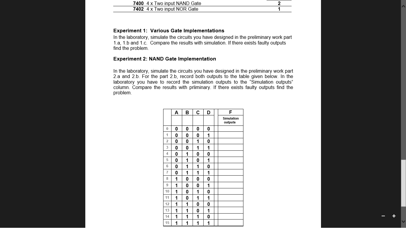 Solved Part 1: Various Gate Implementations a) NOR gate with | Chegg.com