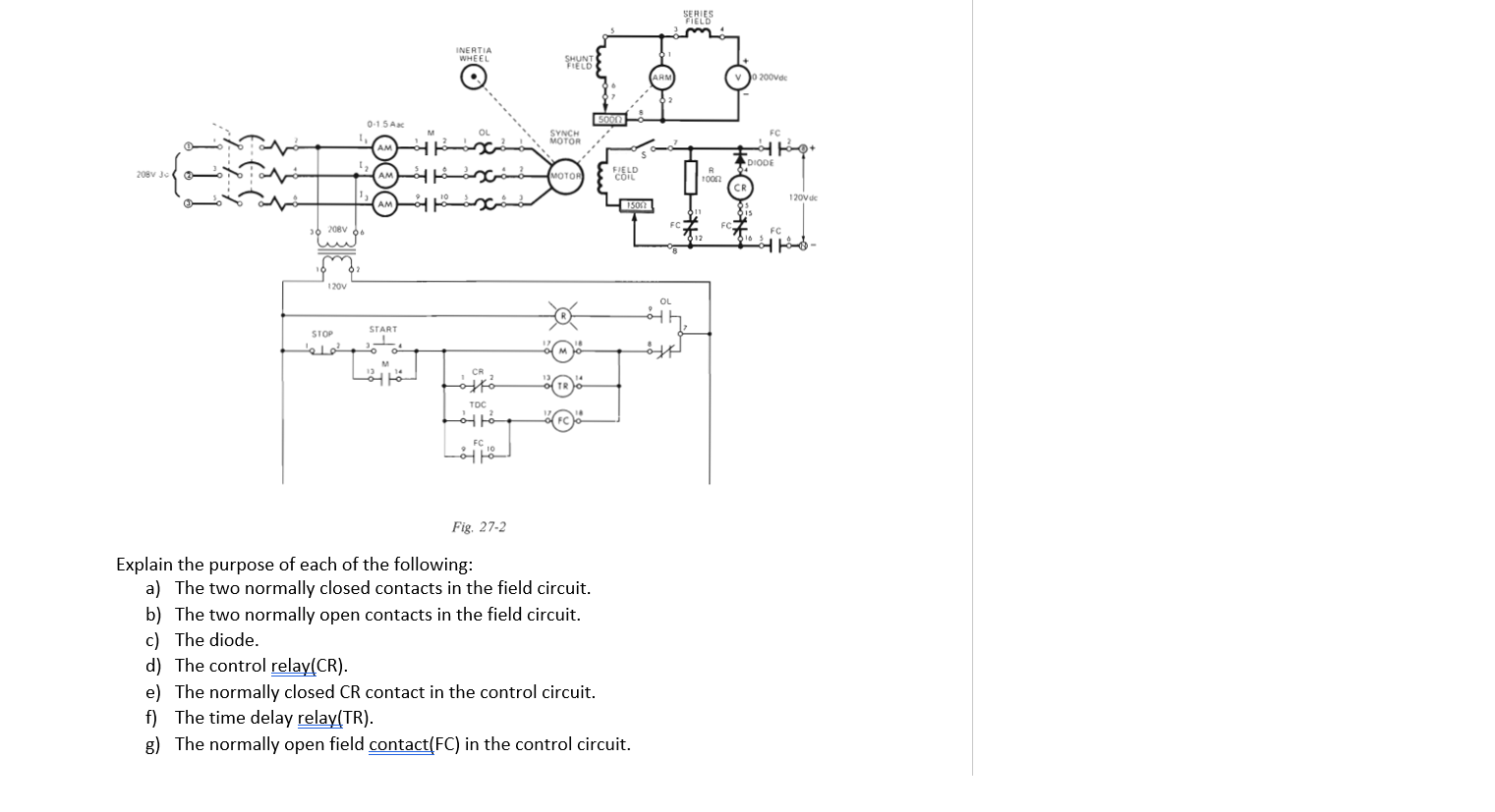 Solved HELS SERIES INERTIA WHEEL SHUNT FIELD 200Vdc 0-1 5 A | Chegg.com