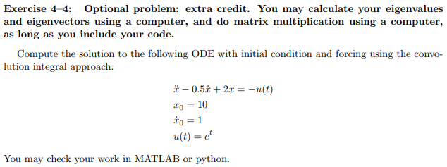 Solved Exercise 4-4: Optional problem: extra credit. You may | Chegg.com