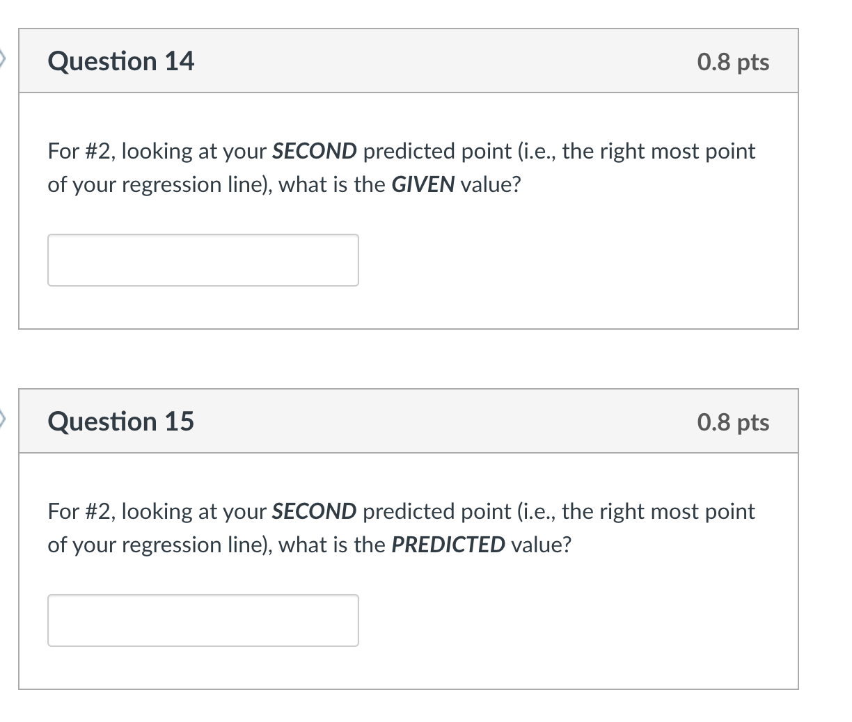 Solved Draw a regression line for each data set below and | Chegg.com