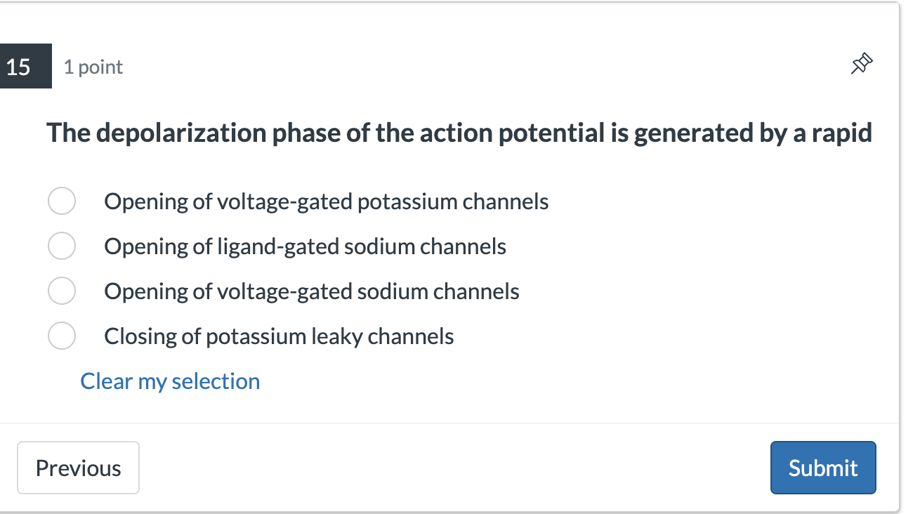 Solved 1 pointThe depolarization phase of the action | Chegg.com Solved 1 pointThe depolarization phase of the action | Chegg.com