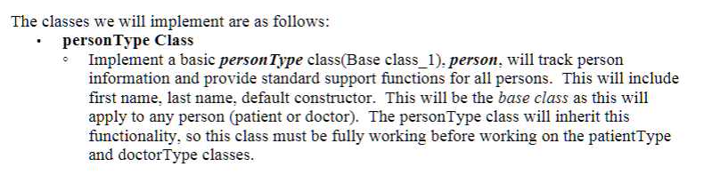 Solved The classes we will implement are as follows: - | Chegg.com