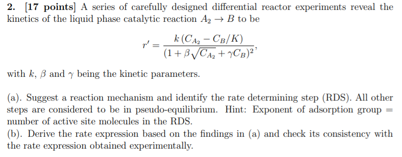 Solved 2. (17 points] A series of carefully designed | Chegg.com