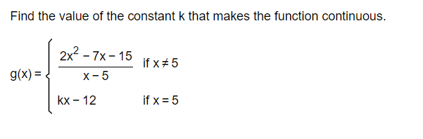 Solved Find the value of the constant k that makes the | Chegg.com