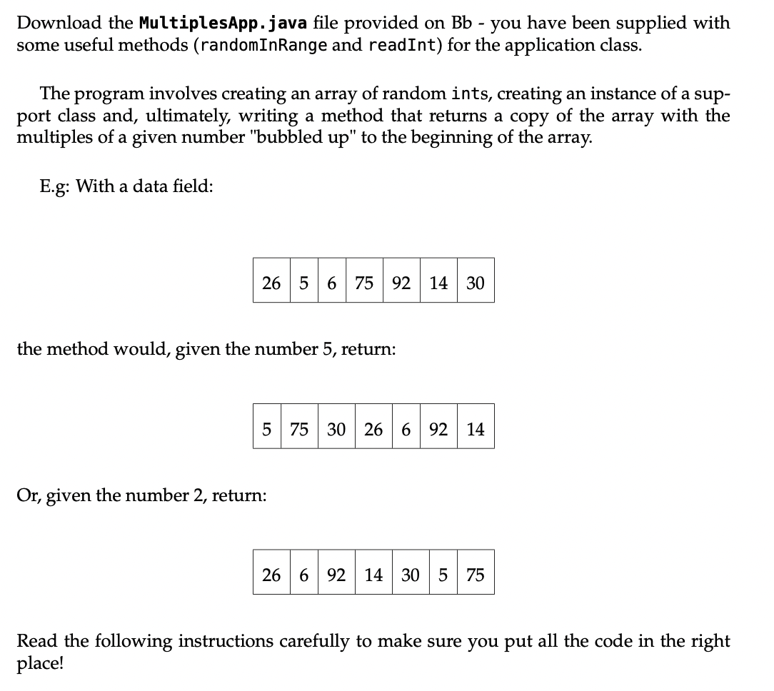 Solved In jgrasp, I have attached the MultiplesApp file at | Chegg.com