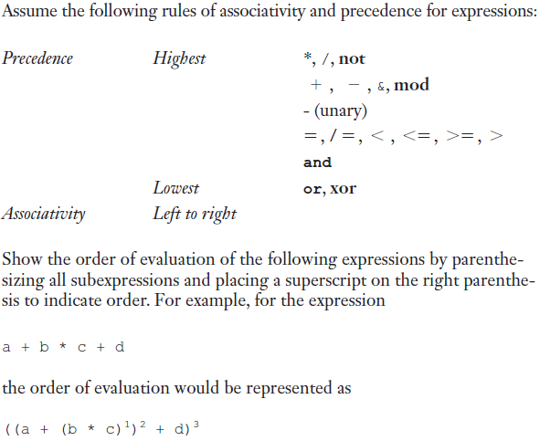 Write a BNF description of the precedence and | Chegg.com