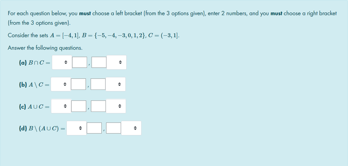 Solved For each question below, you must choose a left | Chegg.com