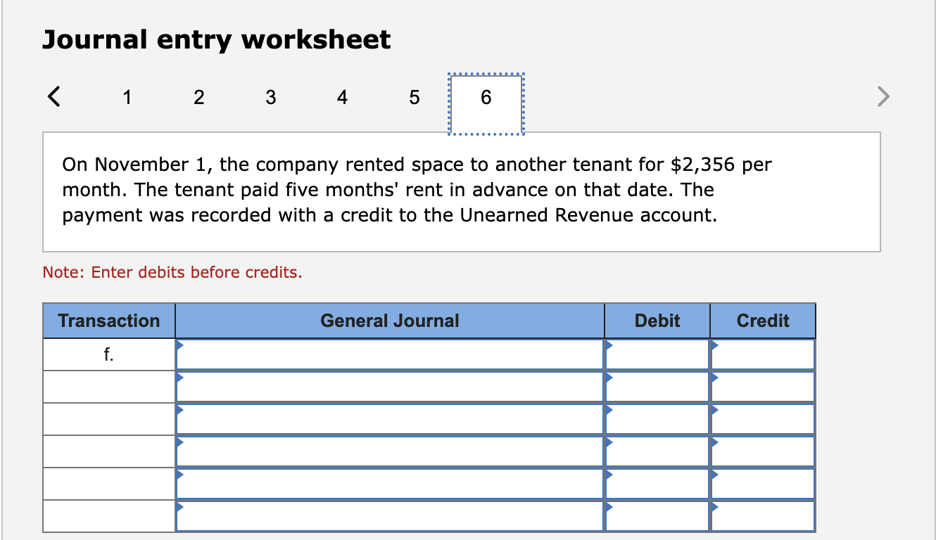 Solved Journal entry worksheet On November 1 , the company | Chegg.com