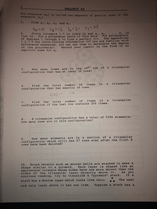 PROJECT 40 Sequence Explorations objectives Define | Chegg.com