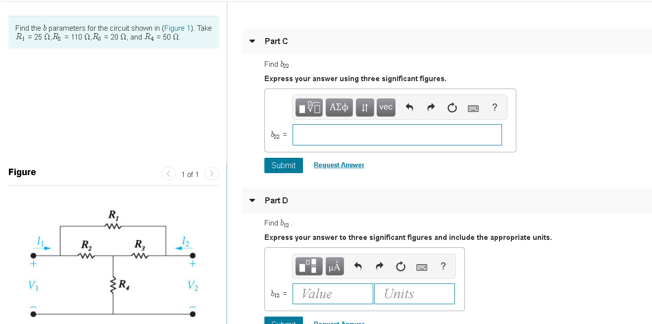 Solved Find the b parameters for the circuit shown in | Chegg.com