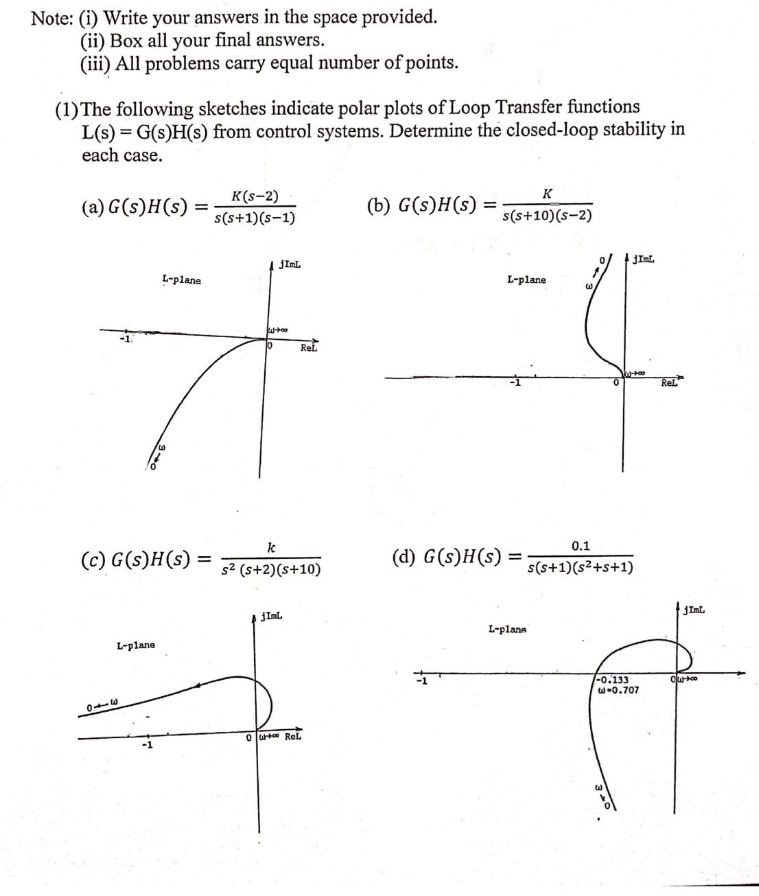 Solved Note: (i) Write your answers in the space provided. | Chegg.com