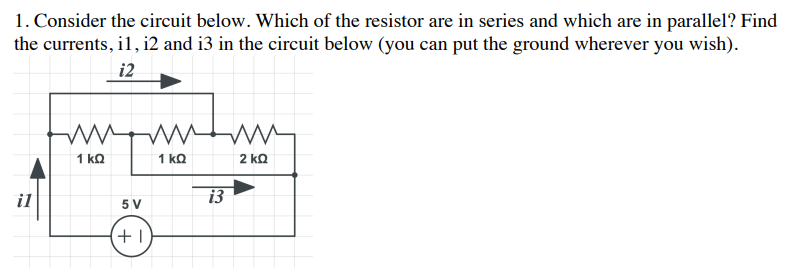 Solved 1. Consider the circuit below. Which of the resistor | Chegg.com