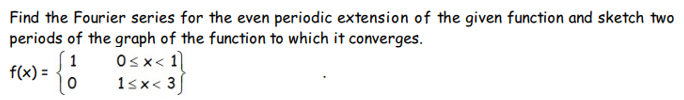 Solved Find the Fourier series for the even periodic | Chegg.com