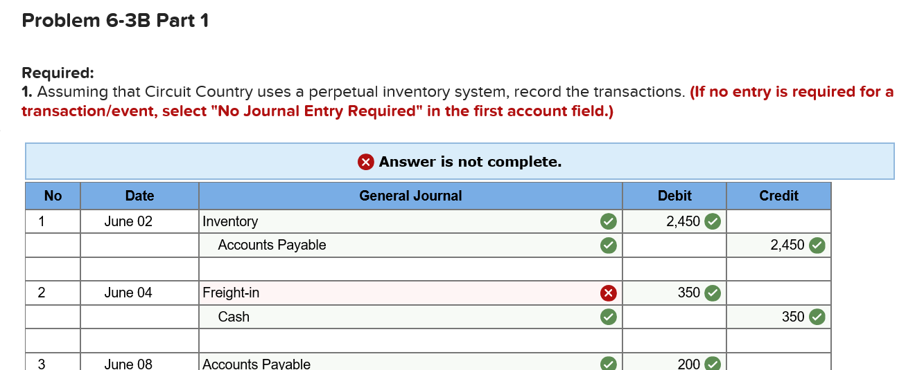 Solved Problem 6-3B Record transactions and prepare a | Chegg.com