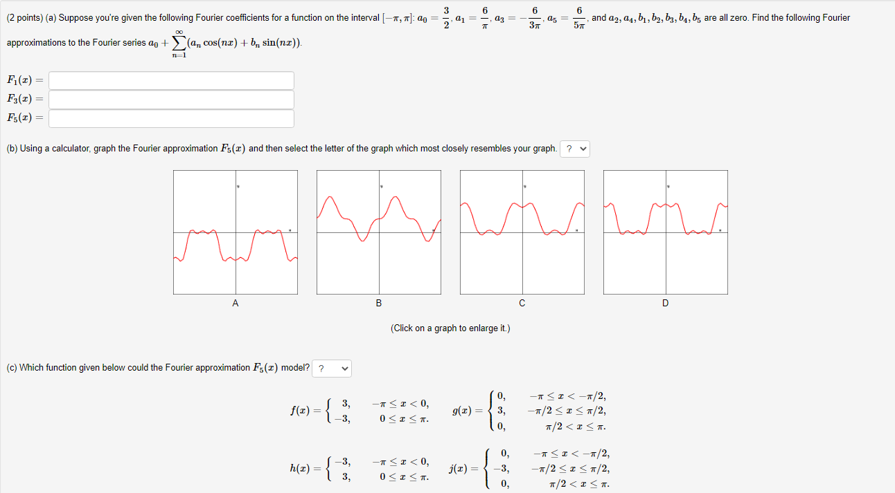 Solved (2 points) (a) Suppose you're given the following | Chegg.com