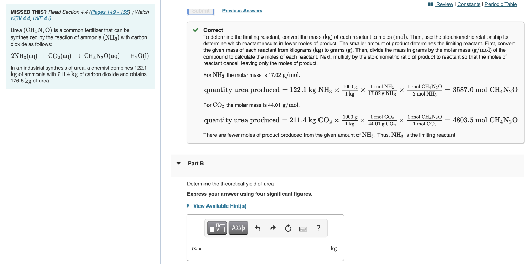 Solved A Review Constants 1 Periodic Table Submit Previous | Chegg.com