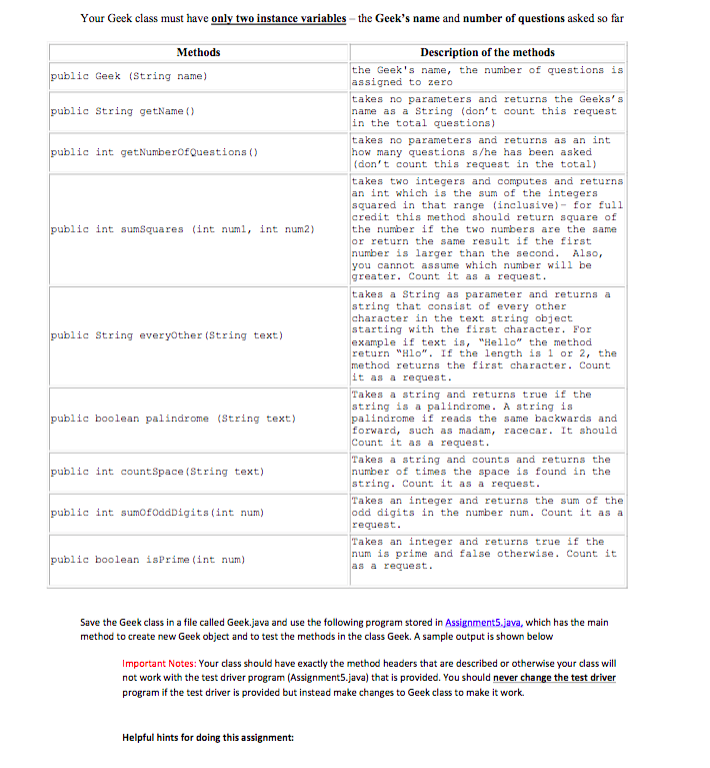 Solved Part 2 Programming 20 Points Write A Class 7951