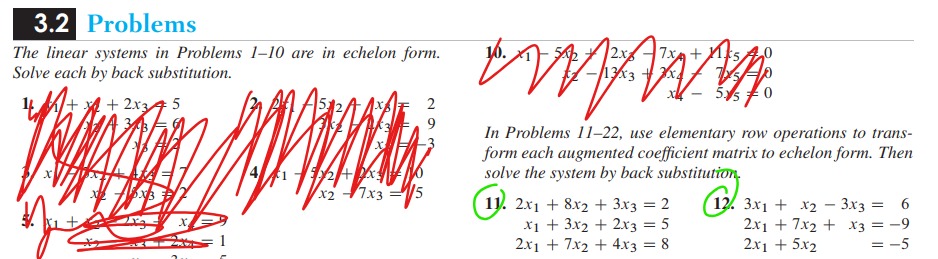 Solved The linear systems in Problems 1−10 are in echelon | Chegg.com