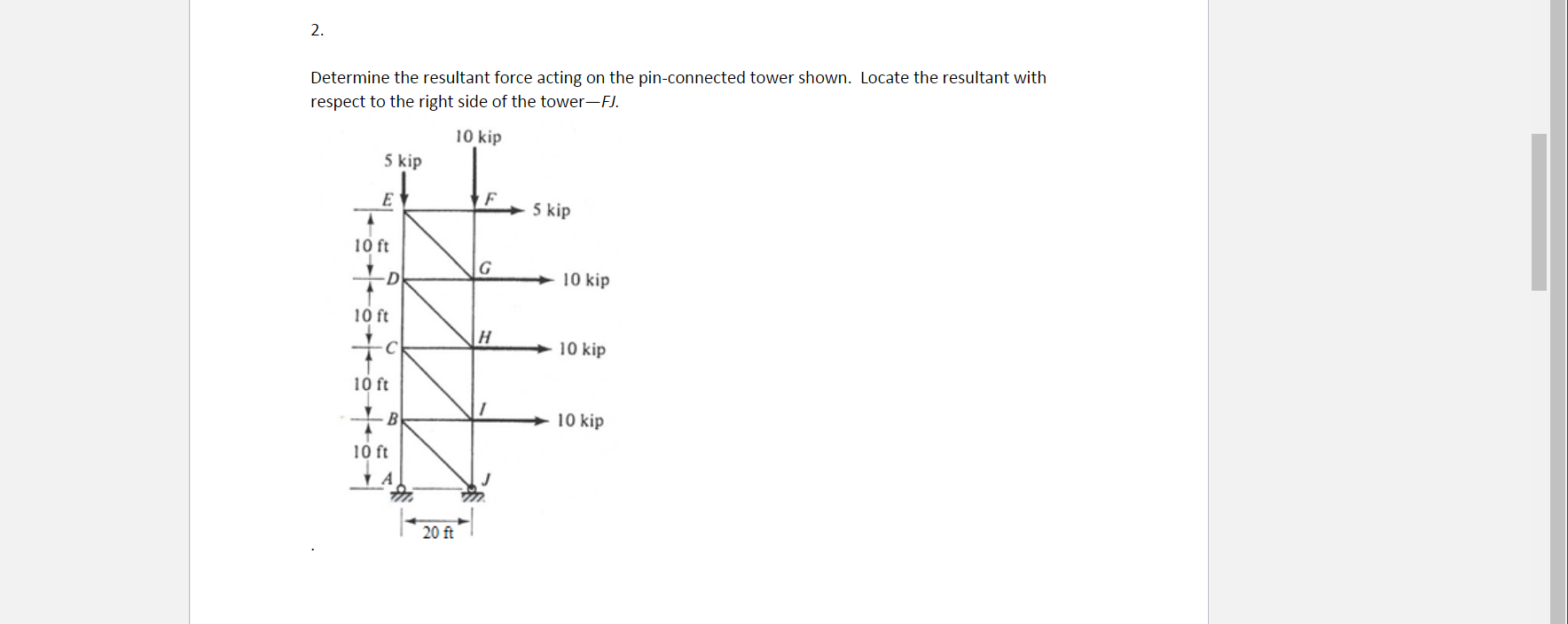 Solved Determine The Resultant Force Acting On The