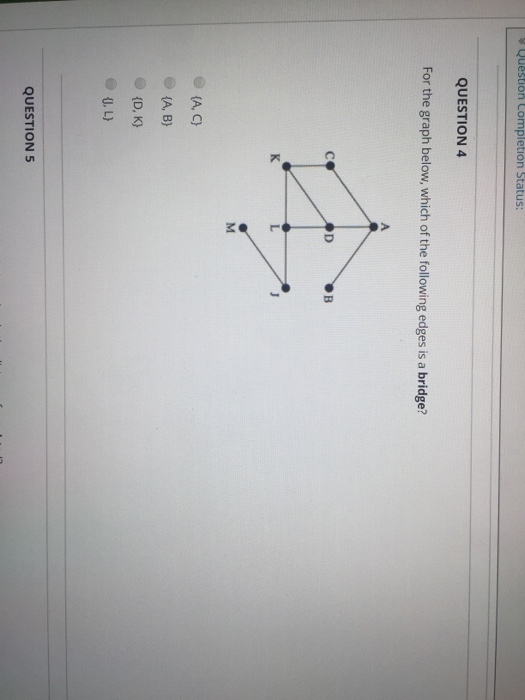 Solved ¥ Question Completion Status QUESTION 4 For the graph | Chegg.com