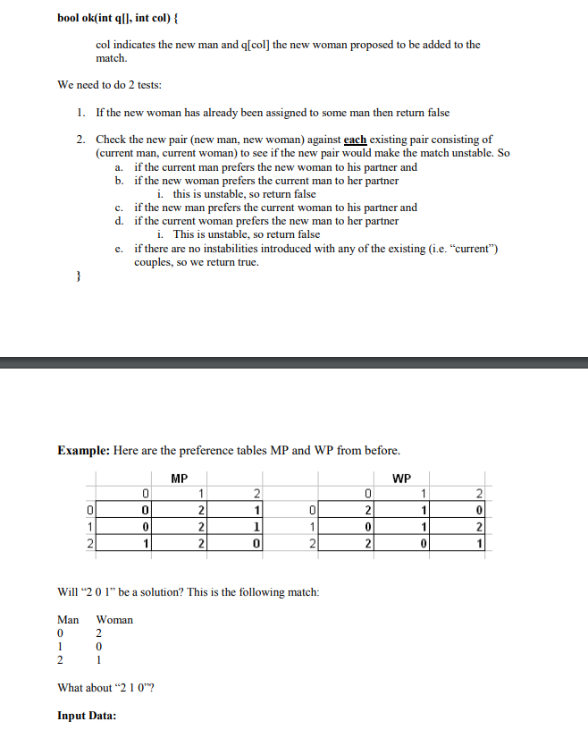 Solved CS211 Programming Problem Stable Marriage Using | Chegg.com