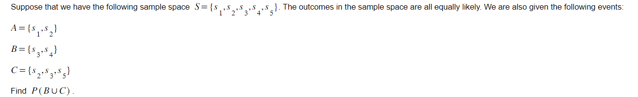Solved Suppose that we have the following sample space | Chegg.com