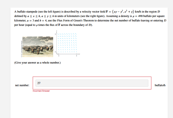 Solved A buffalo stampede (see ﻿the left figure) is | Chegg.com