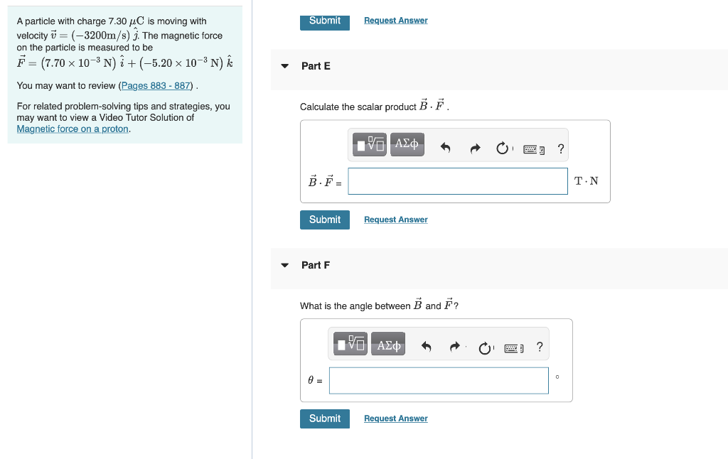 Solved Submit Request Answer Part E A particle with charge | Chegg.com