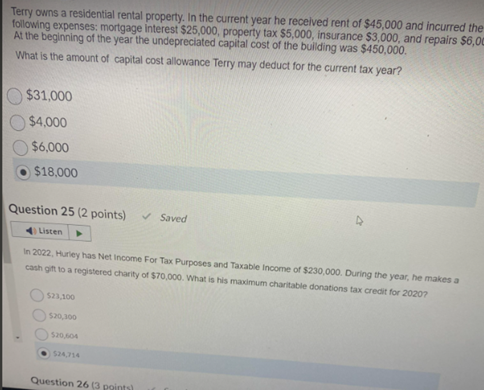 Solved Terry owns a residential rental property. In the | Chegg.com