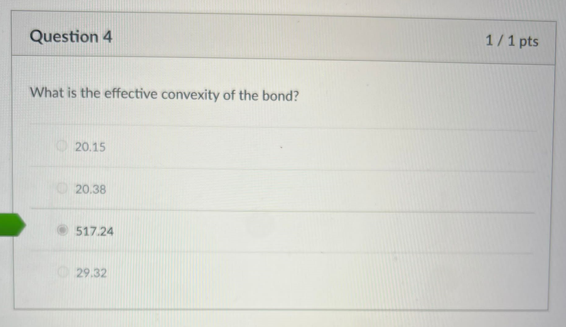 What is the effective convexity of the bond? 20.15 | Chegg.com
