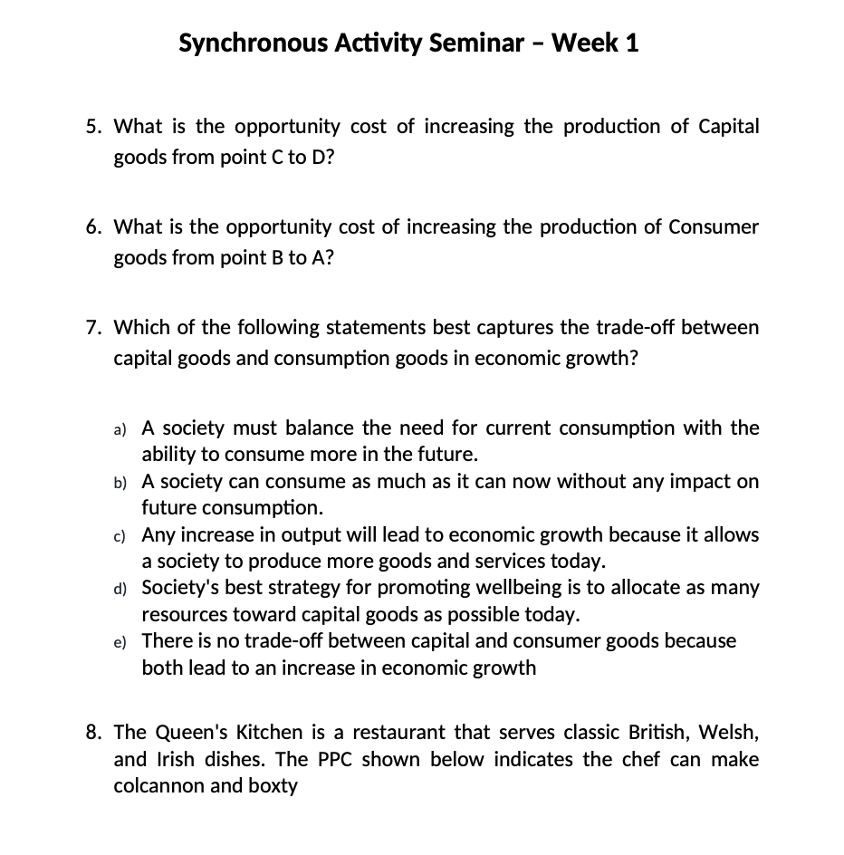 Solved Synchronous Activity Seminar - Week 1 Based on the | Chegg.com
