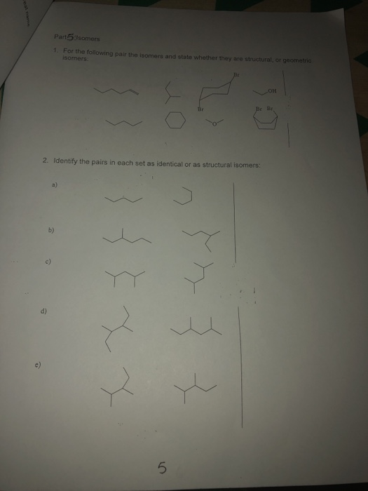 Solved Organic Chemistry Nomenclature Test Part 1: Name the | Chegg.com