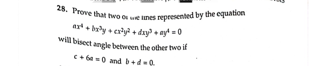 Solved 29. Prove that the straight lines represented by the | Chegg.com