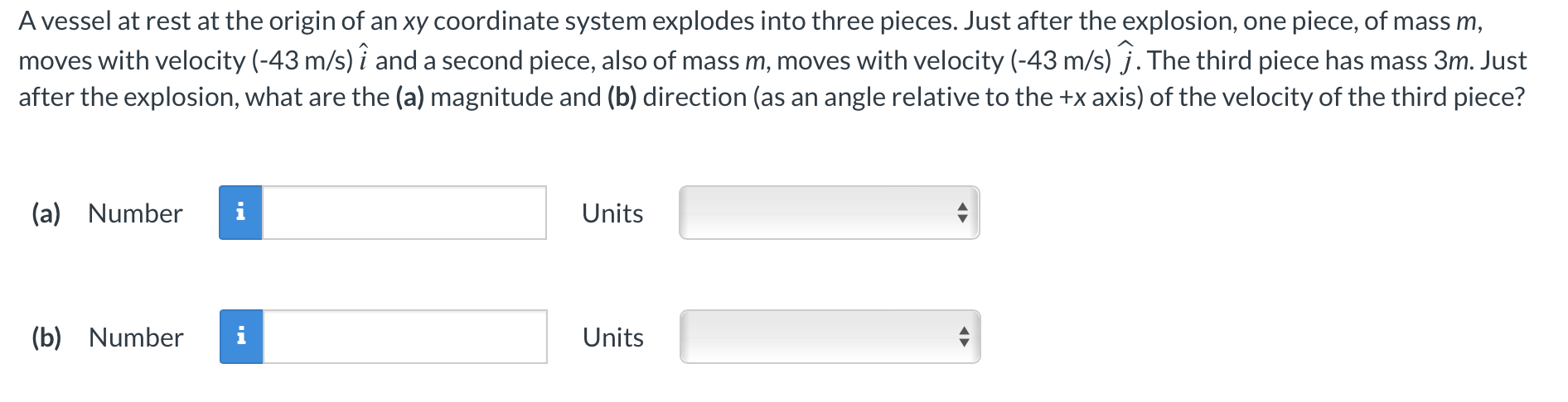 Solved A vessel at ﻿rest at ﻿the origin of an xy ﻿coordinate | Chegg.com
