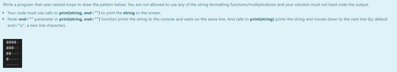 Solved Write A Program That Uses Nested Loops To Draw The 3206