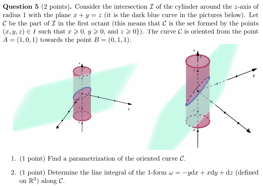 Solved Question 5 (2 points). Consider the intersection I of | Chegg.com
