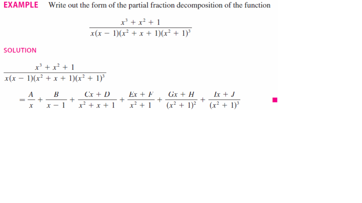 Solved Write out the form of the partial fraction | Chegg.com