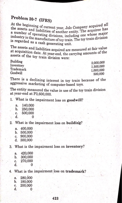 Solved answer and show your solution | Chegg.com