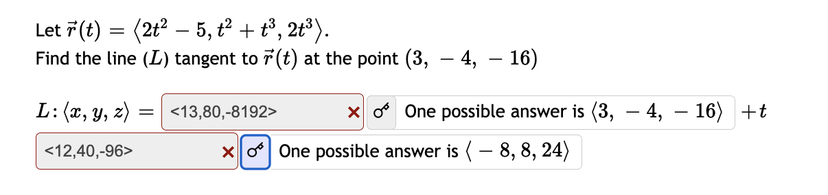 Solved Let r(t)= 2t2−5,t2+t3,2t3 . Find the line (L) tangent | Chegg.com