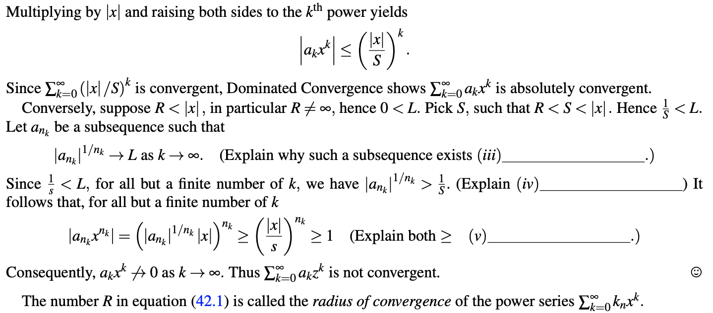 Solved Theorem 42.4 (Cauchy-Hadamard Formula). Given a power | Chegg.com