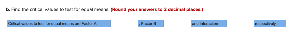 [Solved]: Consider the following partially completed two-way