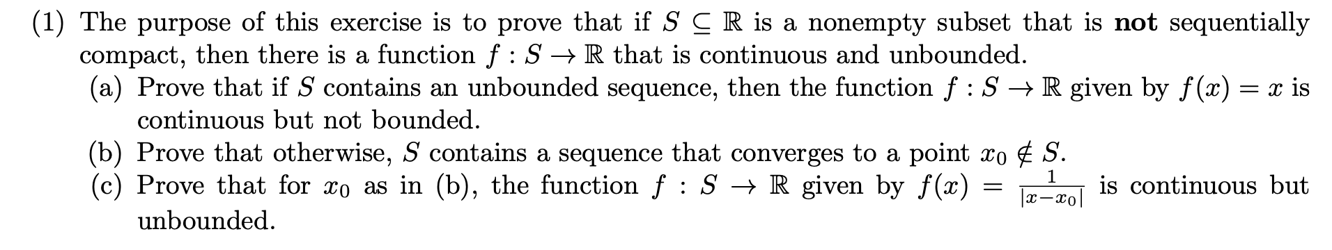 Solved (1) The purpose of this exercise is to prove that if | Chegg.com