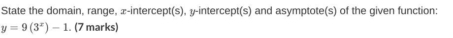 Solved State the domain, range, | Chegg.com
