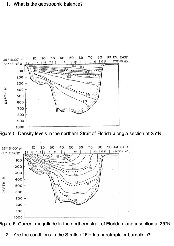 Solved 1. What is the geostrophic balance? Figure 5: Density | Chegg.com