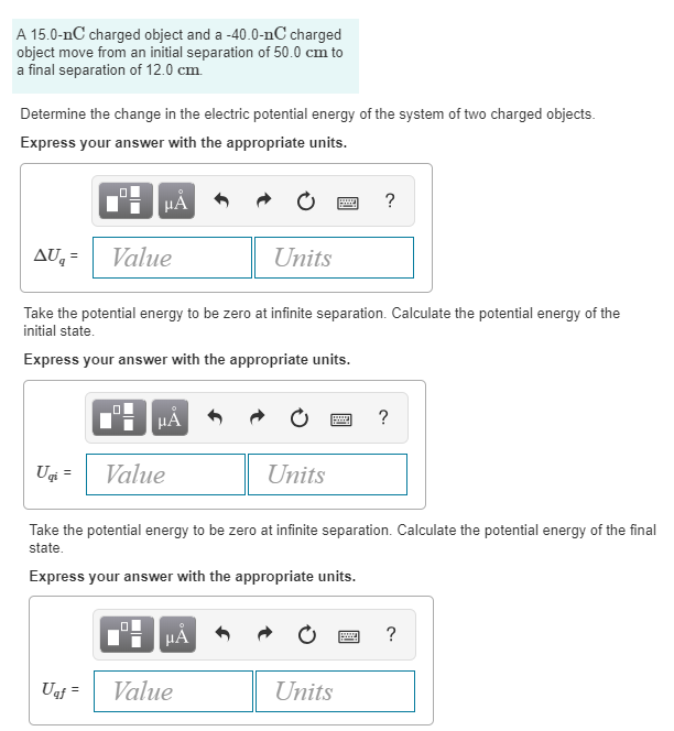 Solved A 15.0-nC charged object and a -40.0-nC charged | Chegg.com
